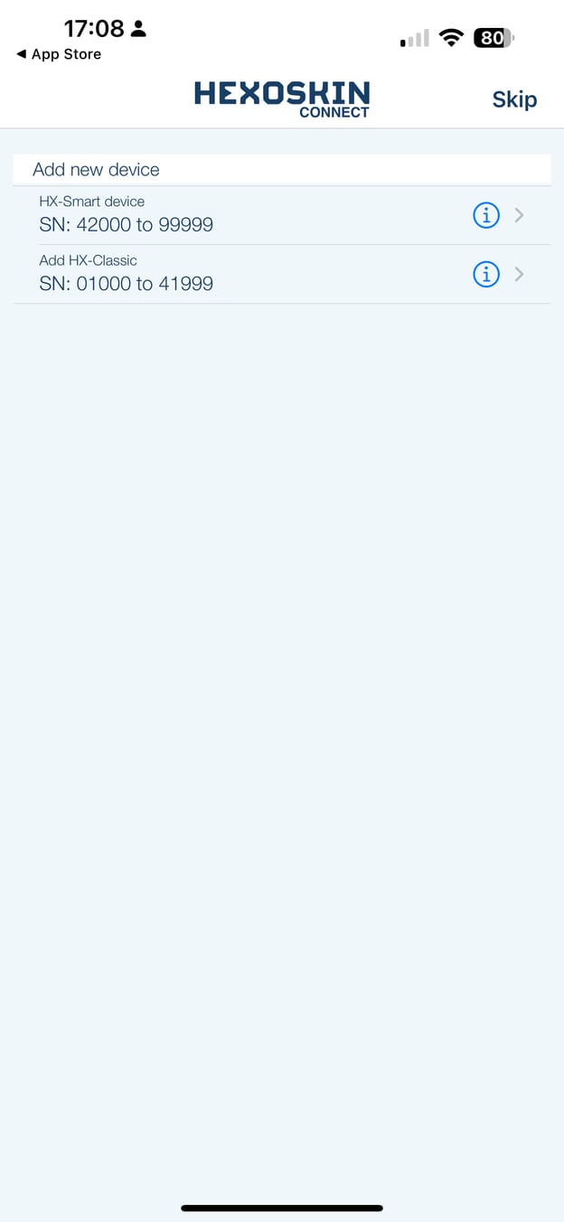 Hexoskin iOS App - Pairing Old & New Hexoskin Device