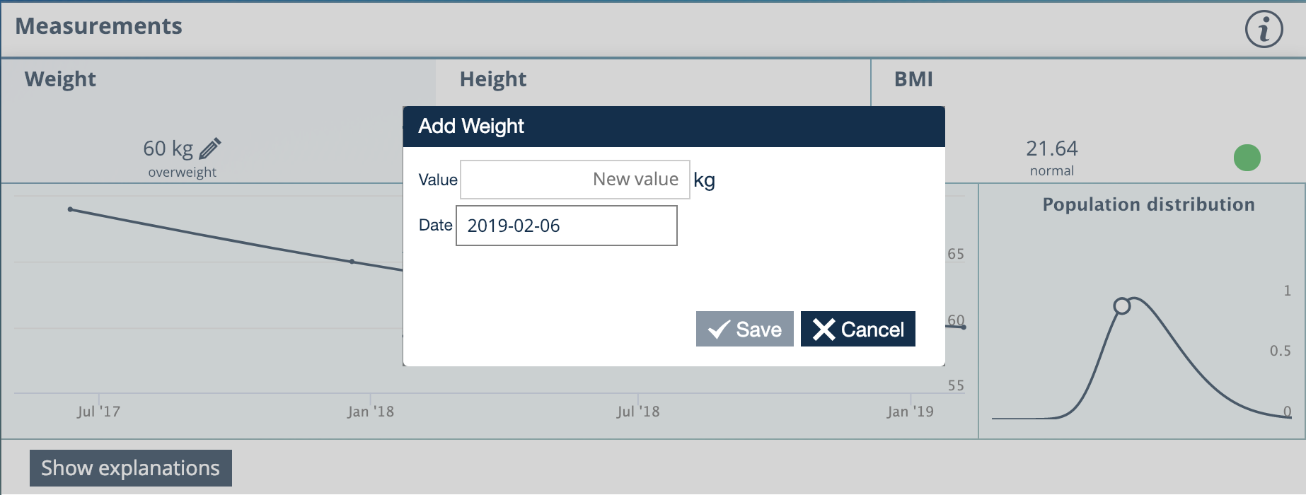 Creating or Modifying Hexoskin profile information