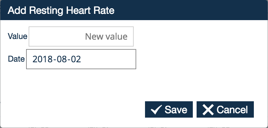 Editing Values in Health Status Tab on the Dashboard